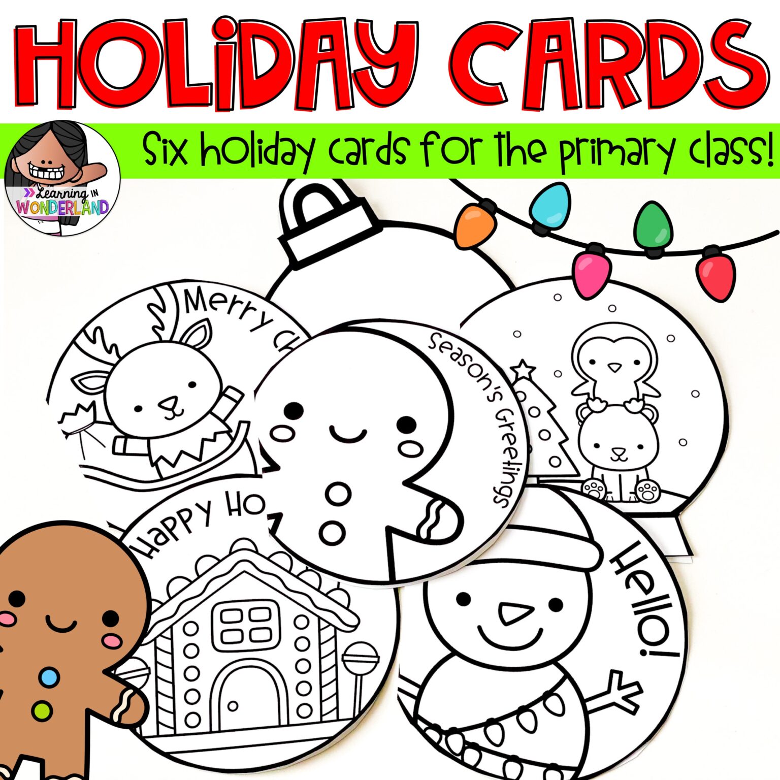 Holiday Cards for the Primary Classroom - Learning in Wonderland