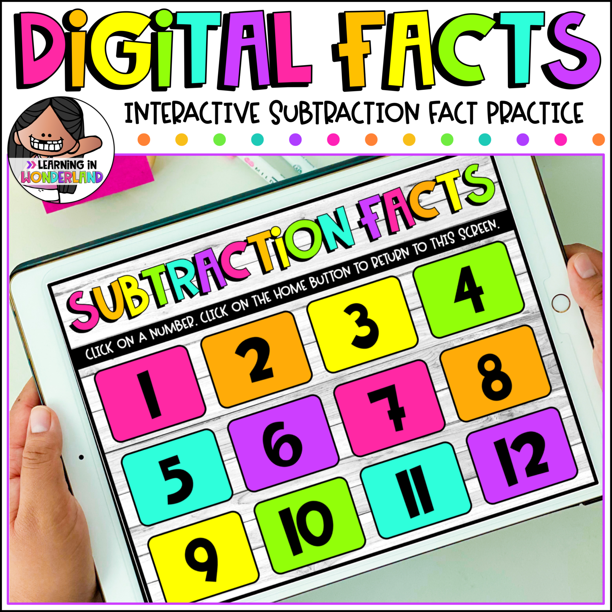 Digital Subtraction Facts - Learning in Wonderland